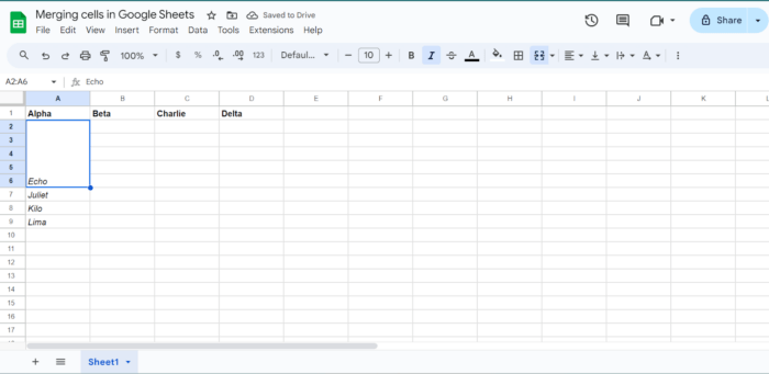How to Merge Cells in Google Sheets | ClickUp