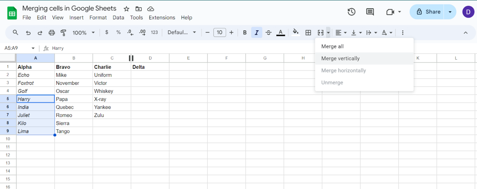 How to Merge Cells in Google Sheets | ClickUp
