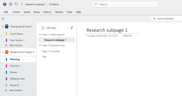 How to Organize OneNote for Project Management at Work