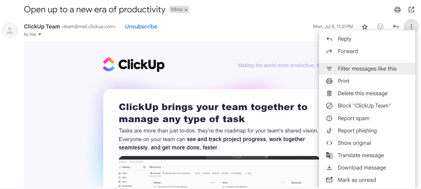How to Create Gmail Rules | ClickUp