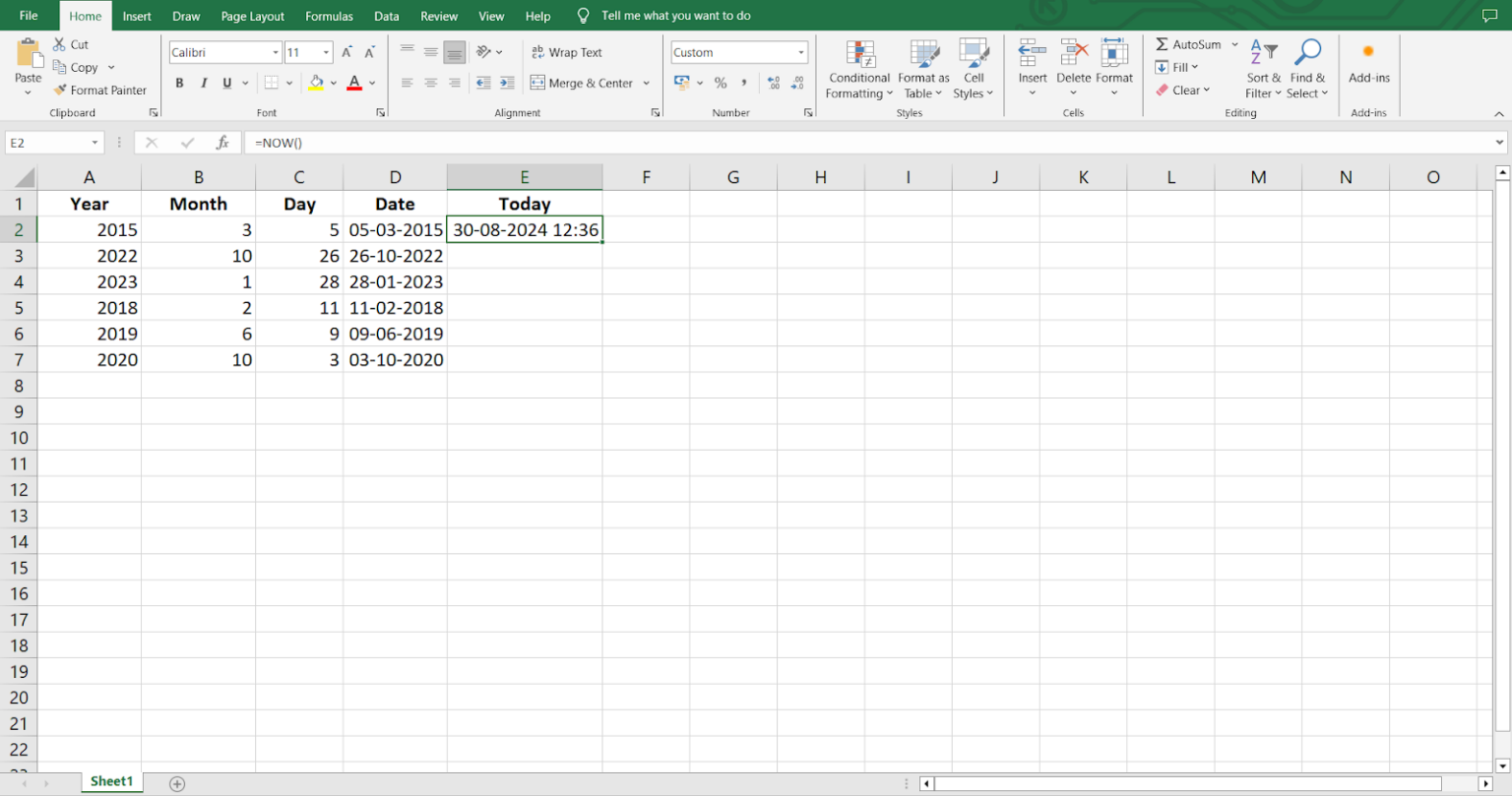 How to Use Excel Date Functions with Formula (+ Examples)