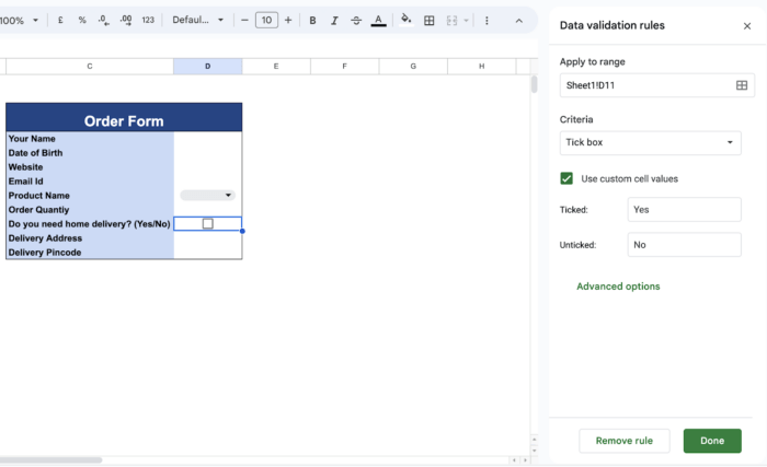 How to Apply Data Validation in Google Sheets | ClickUp