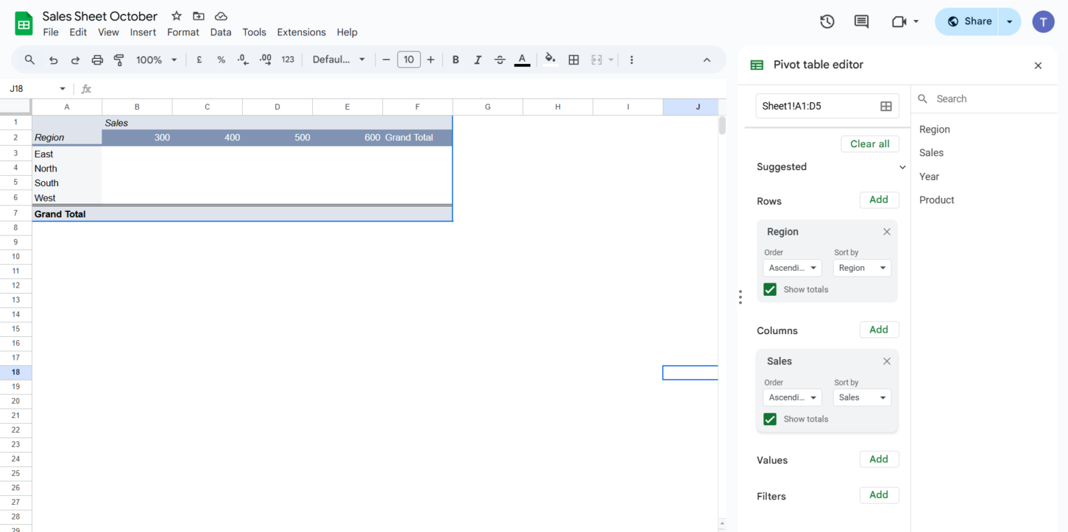 How to Create a Pivot Table in Google Sheets | ClickUp