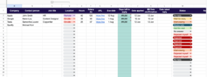 Free Job Search & Application Tracker Google Sheets Templates