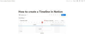 How to Make a Timeline in Notion to Organize Your Projects