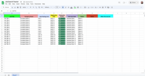 Free Job Application Tracker Google Sheets Templates for 2025