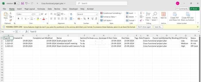 How to Export Asana to Excel | ClickUp