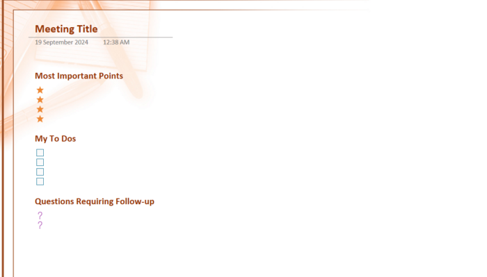 Free OneNote Meeting Templates for Notes, Minutes, & Agendas
