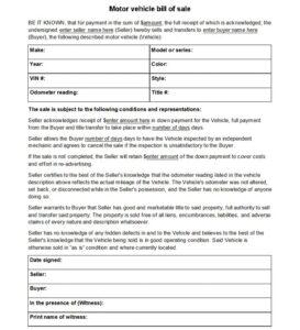 Free Bill of Sale Template Word Options for Easy Transactions