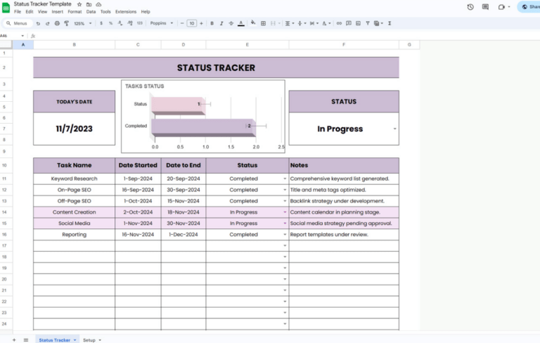Free Daily Task Tracker Google Sheets Templates | ClickUp
