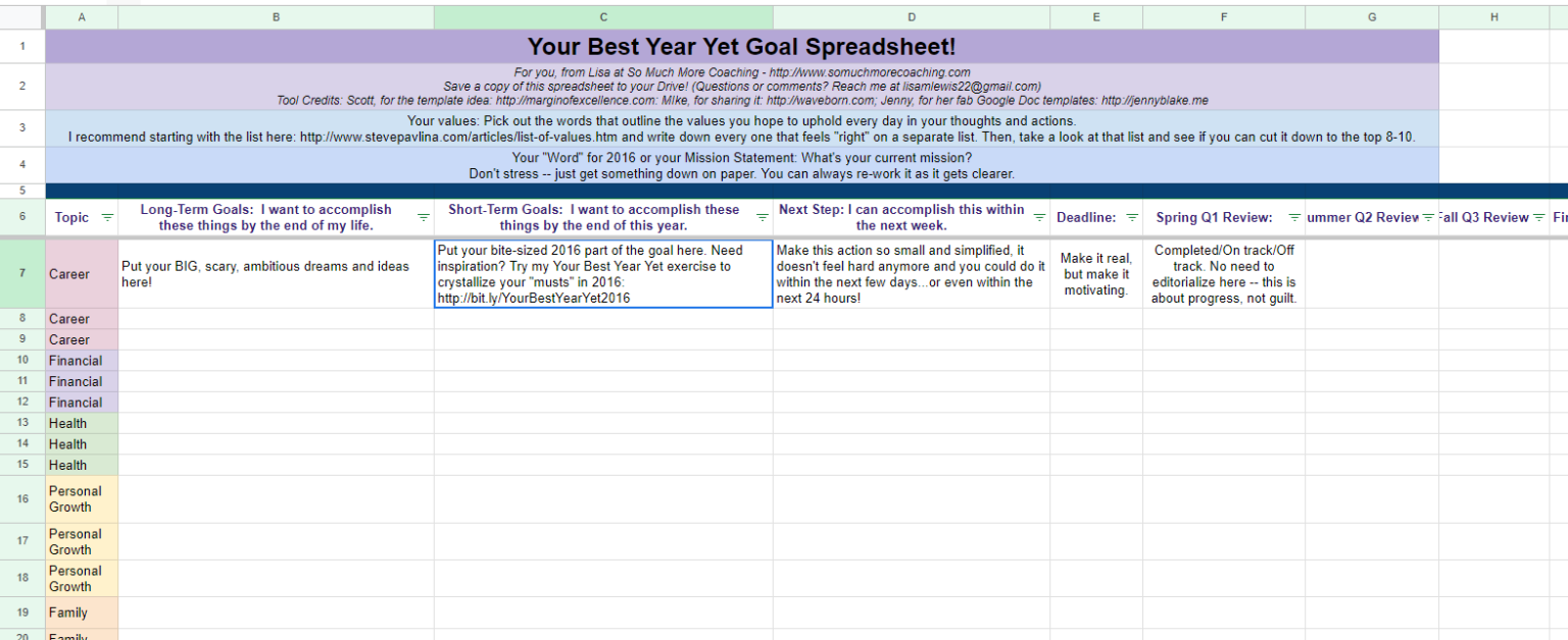 14 Free Google Sheets Goal Tracker Templates for 2025 | ClickUp