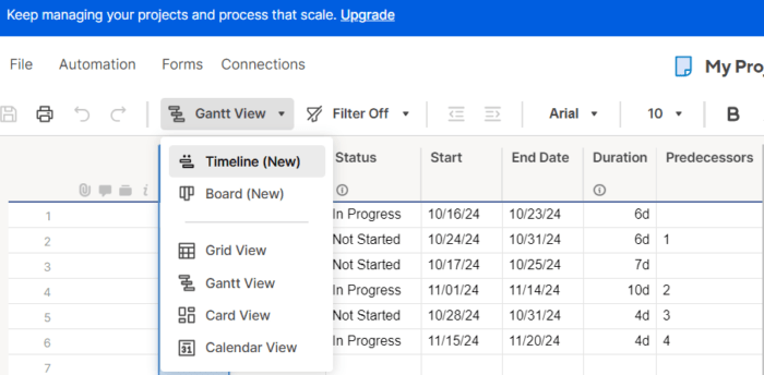 How to Create a Gantt Chart in Smartsheet | ClickUp
