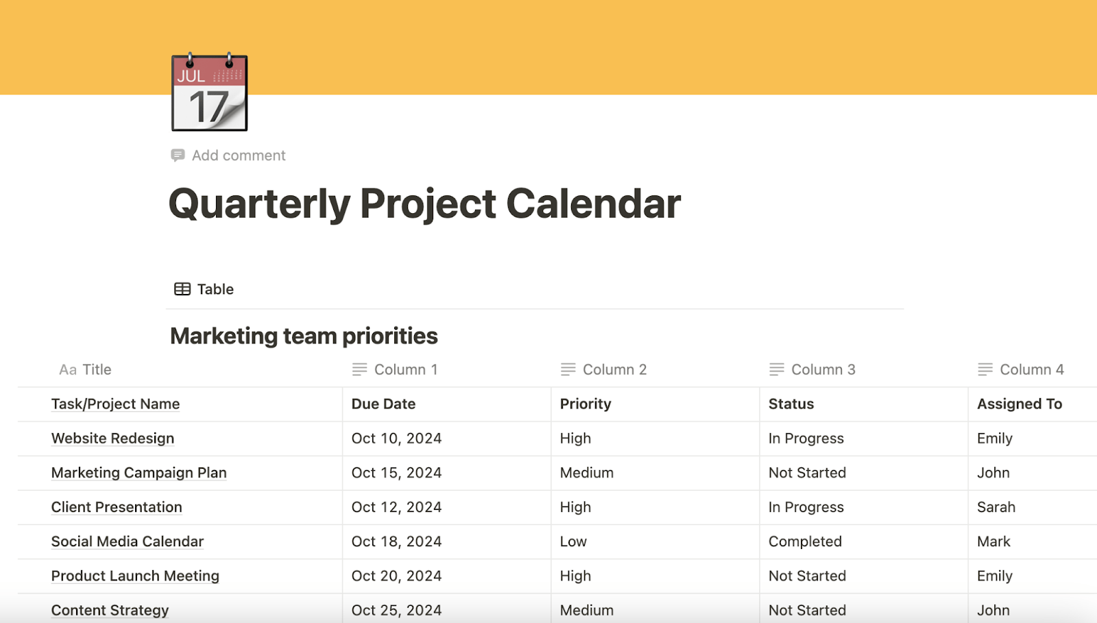 How to Create a Calendar in Notion | ClickUp