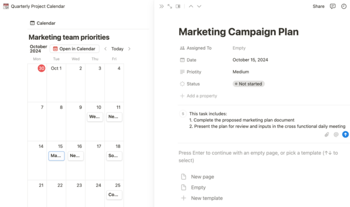 How to Create a Calendar in Notion | ClickUp