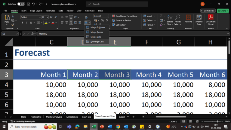 How to Merge Multiple Cells in Excel | ClickUp