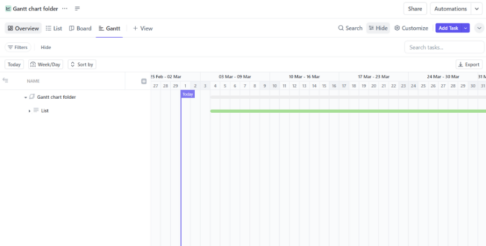 How to Make a Gantt Chart in Microsoft Project | ClickUp