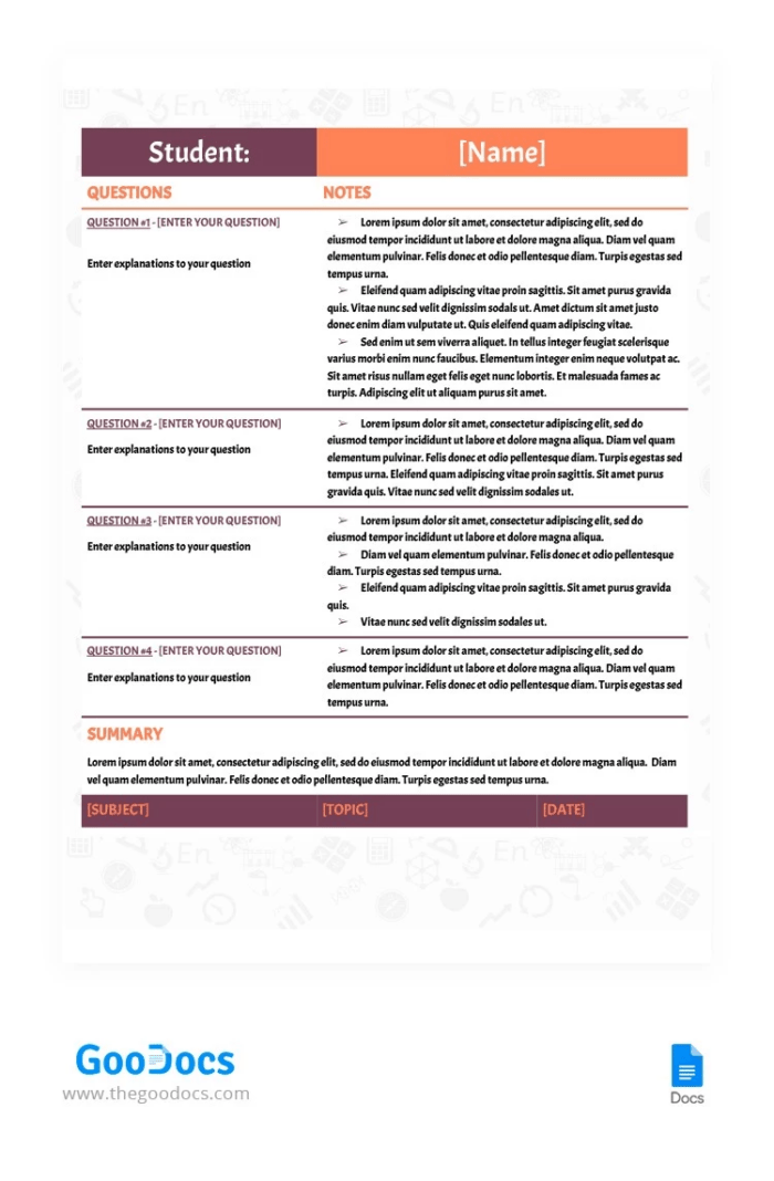 Free Notes Taking Templates for Google Docs | ClickUp