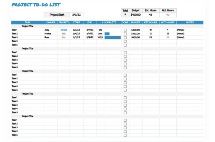 17 Free To-Do List Templates for Google Sheets (Weekly & Daily)