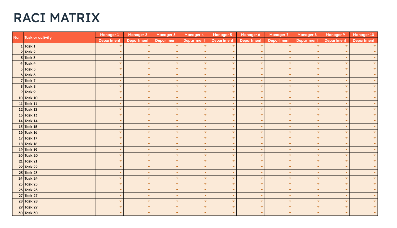 Free RACI Chart Templates for Excel | ClickUp