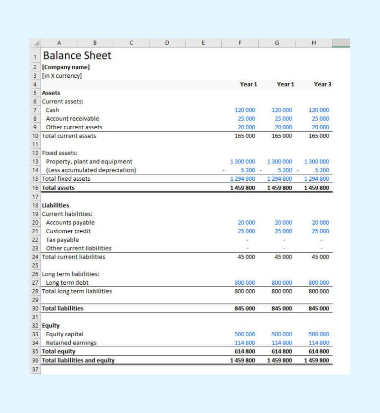 Free Balance Sheet Templates for Excel | ClickUp