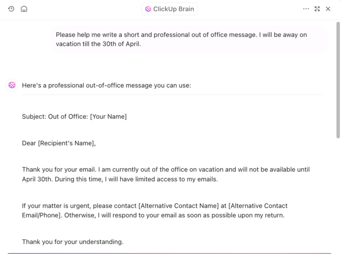 100 Professional Out-of-Office Message Examples | ClickUp