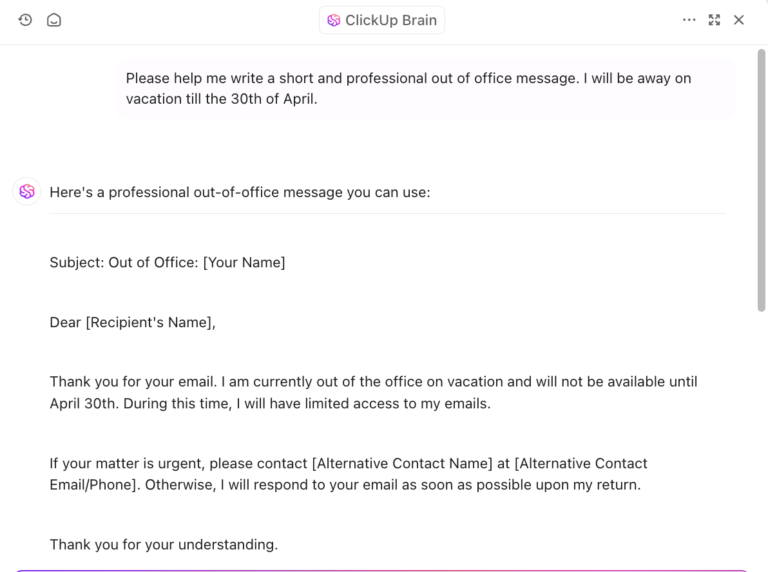 100 Professional Out-of-Office Message Examples | ClickUp