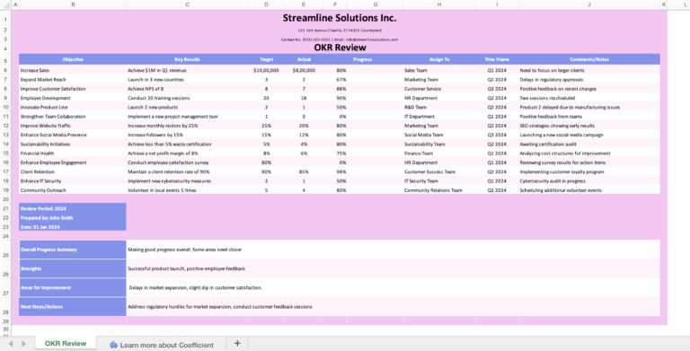 Free OKR Templates for Excel to Track Your Goals | ClickUp