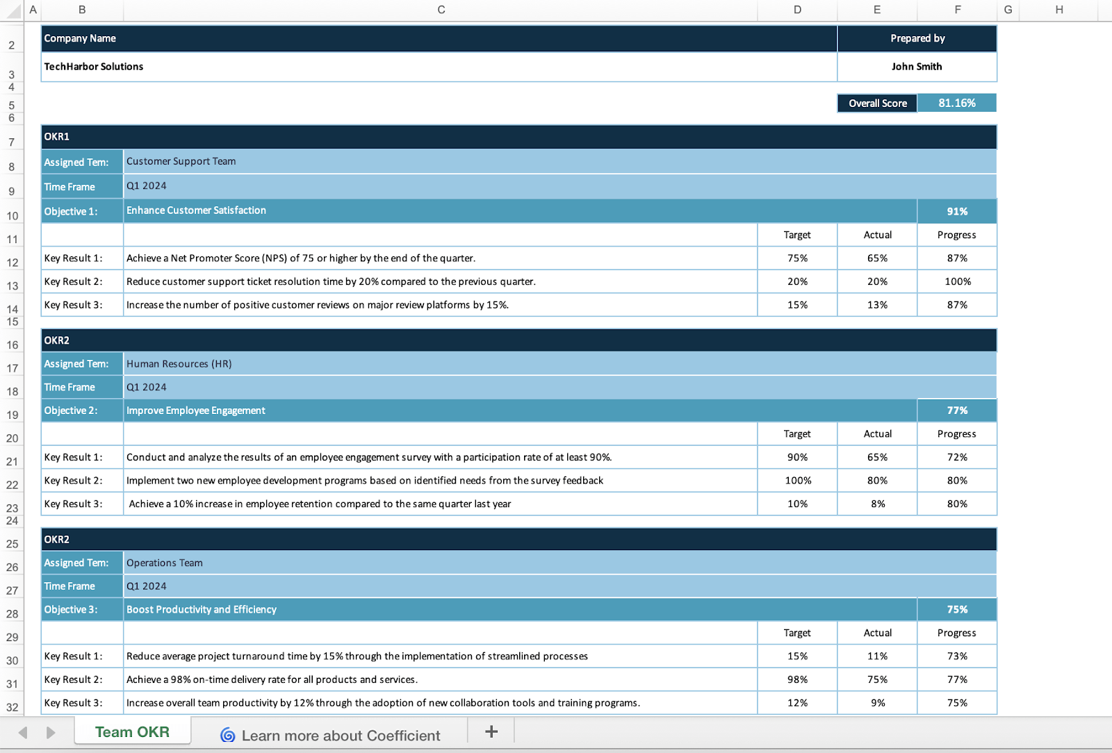 Free OKR Templates for Excel to Track Your Goals | ClickUp