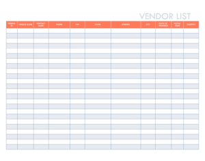 Free Vendor List Templates in Excel for Efficient Management