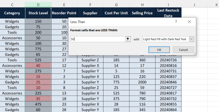 How to Create and Manage Inventory Spreadsheet in Excel
