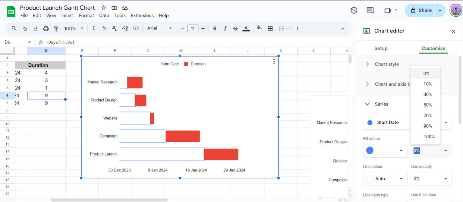 How to Create a Gantt Chart in Google Sheets | ClickUp