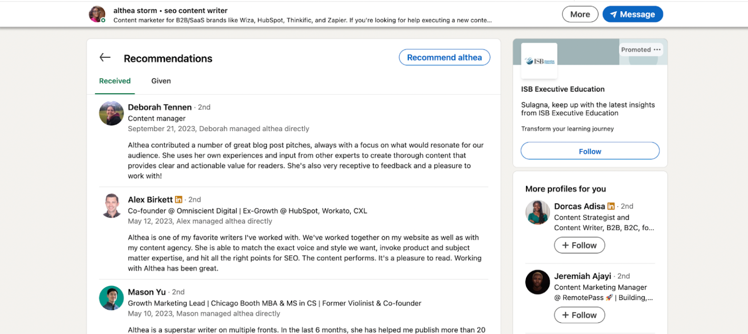 How to Write Powerful LinkedIn Recommendations (+Examples)