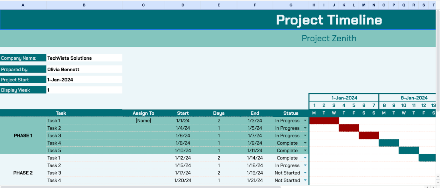Free Google Sheets Project Timeline Templates for Easy Planning