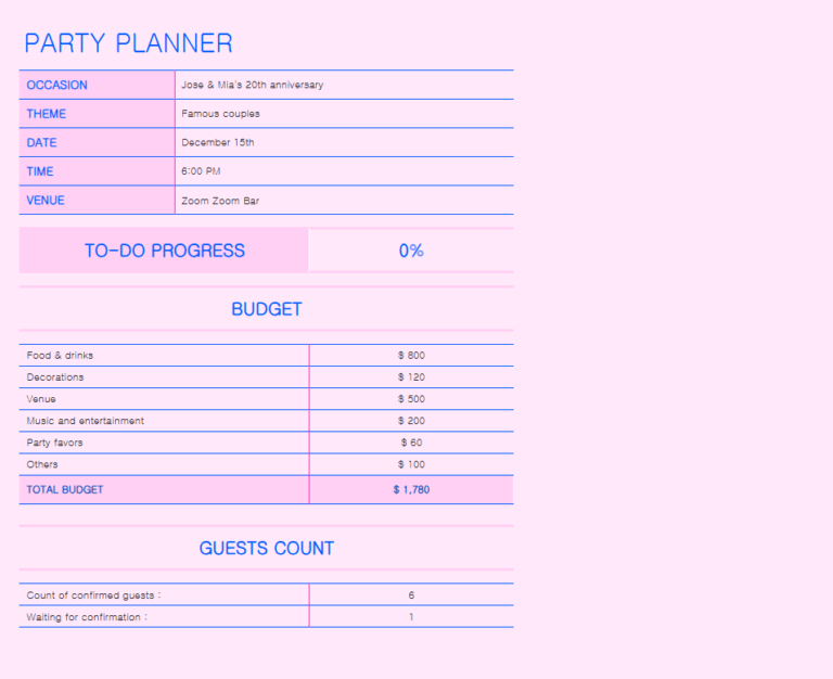 Free Event Planning Templates in Excel | ClickUp