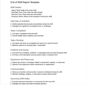 8 Free Shift Report Template for Accurate Reporting | ClickUp