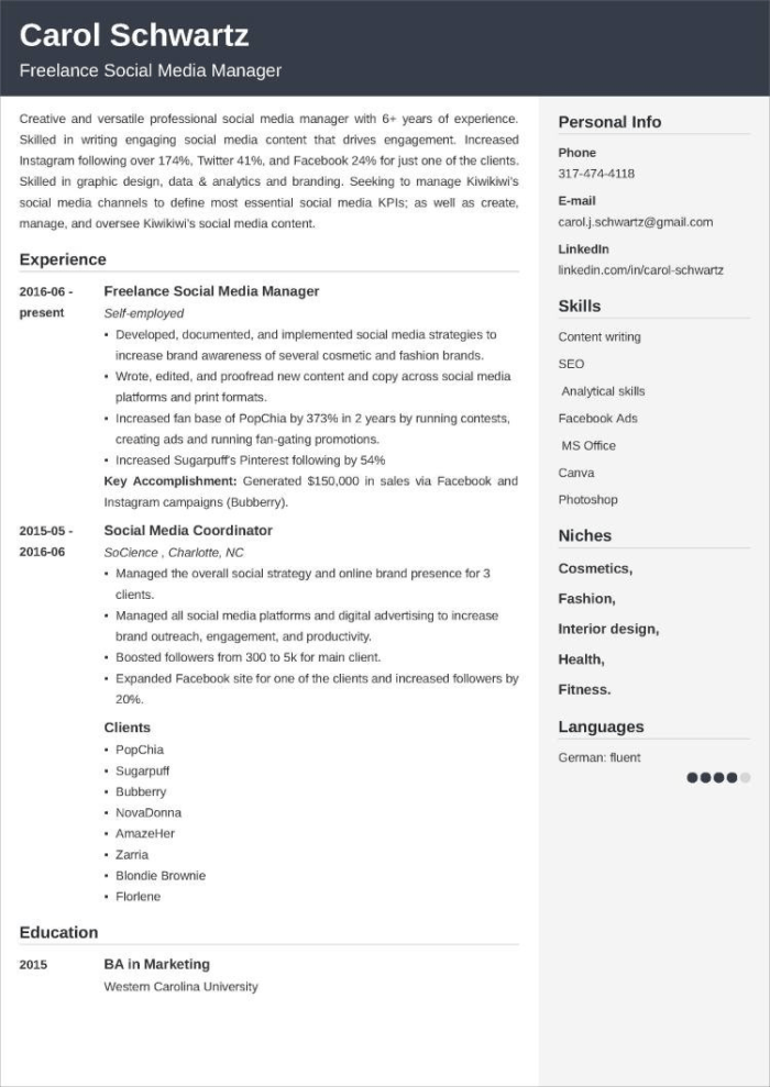 How to Put Freelance Work on a Resume (+Examples) | ClickUp