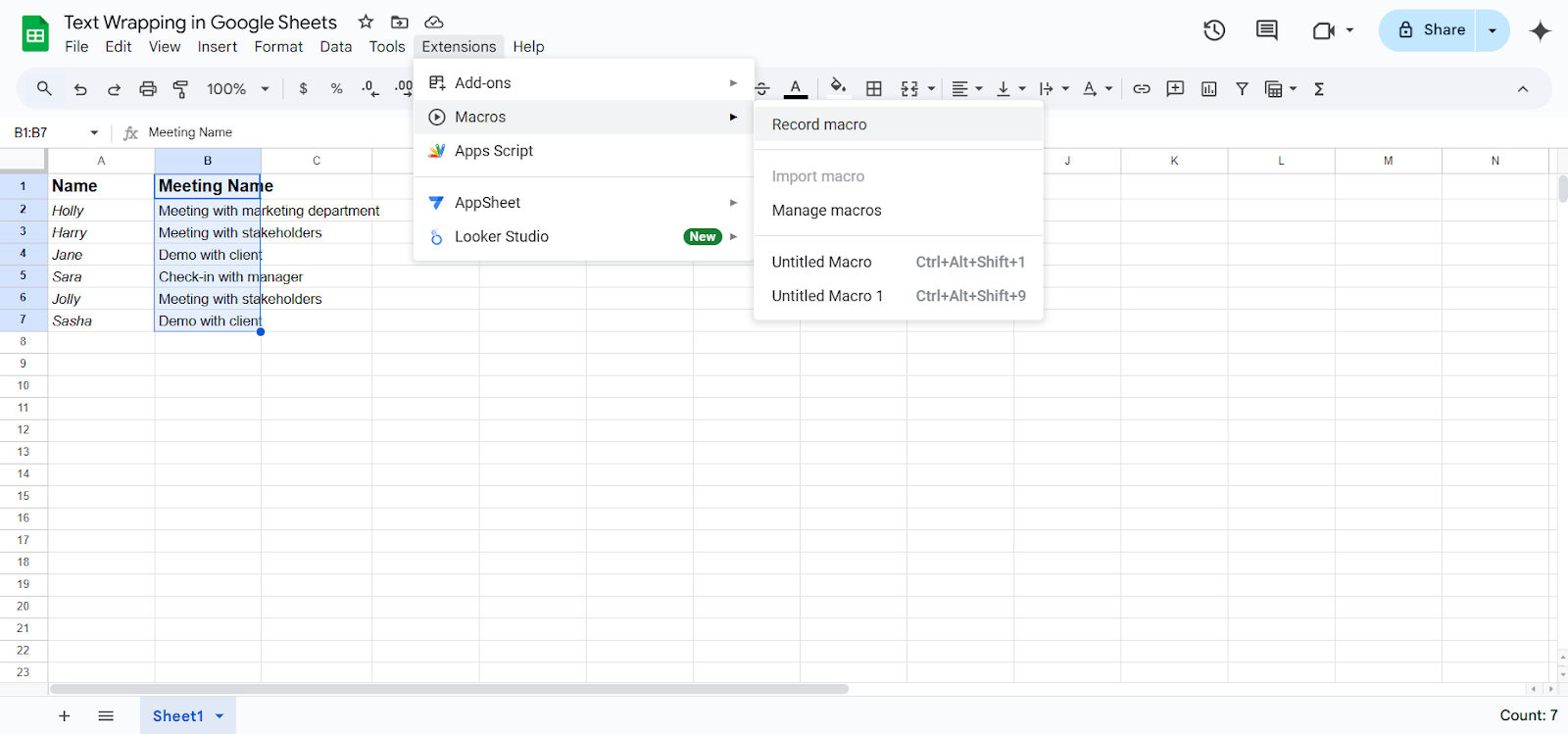 How to Wrap Text in Google Sheets | ClickUp