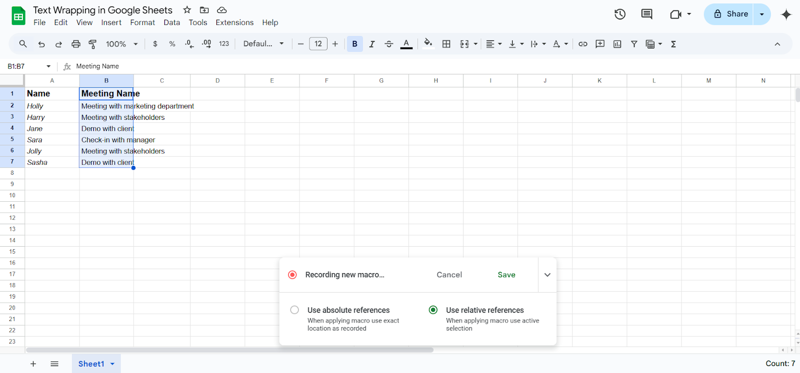 How to Wrap Text in Google Sheets | ClickUp