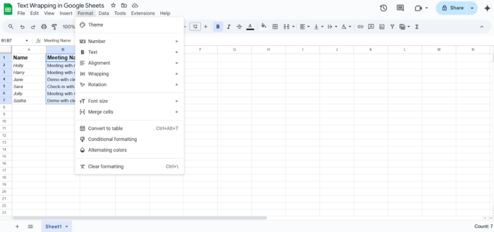 How to Wrap Text in Google Sheets | ClickUp