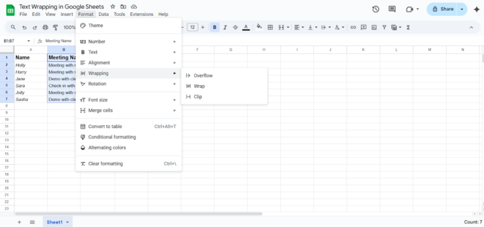 How to Wrap Text in Google Sheets | ClickUp