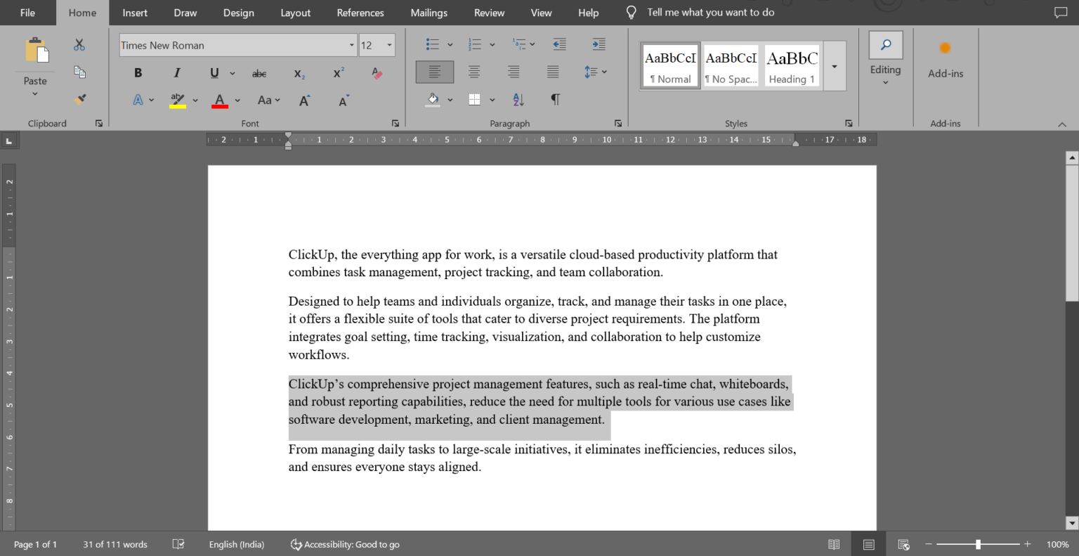How to Highlight in Word for Better Document Clarity | ClickUp