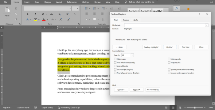 How to Highlight in Word for Better Document Clarity | ClickUp
