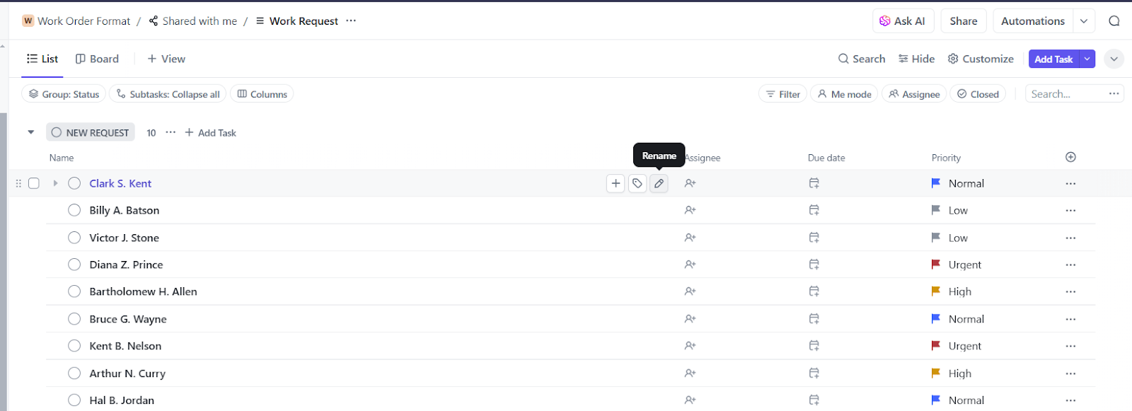 How to Create an Effective Work Order Format | ClickUp