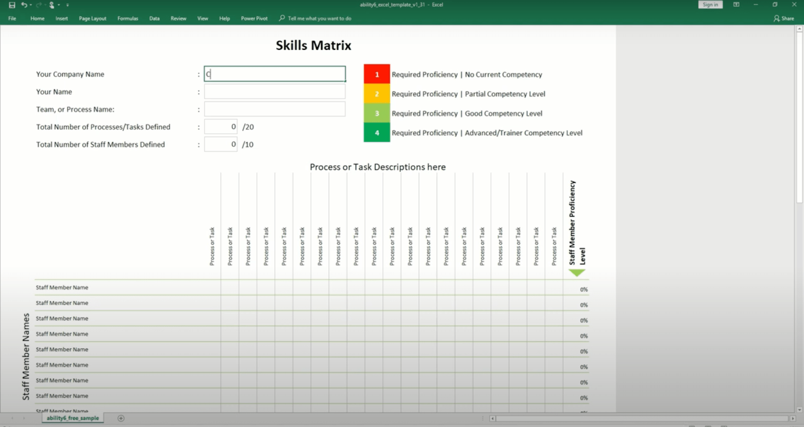 Top Free Skill Matrix Templates for Excel | ClickUp