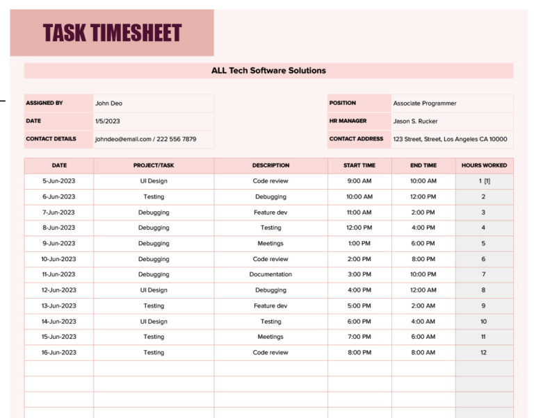 16 Free Timesheet Templates in Google Sheets (Weekly & Daily)