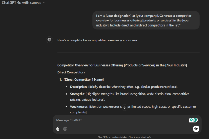 How to Use ChatGPT for Competitor Analysis