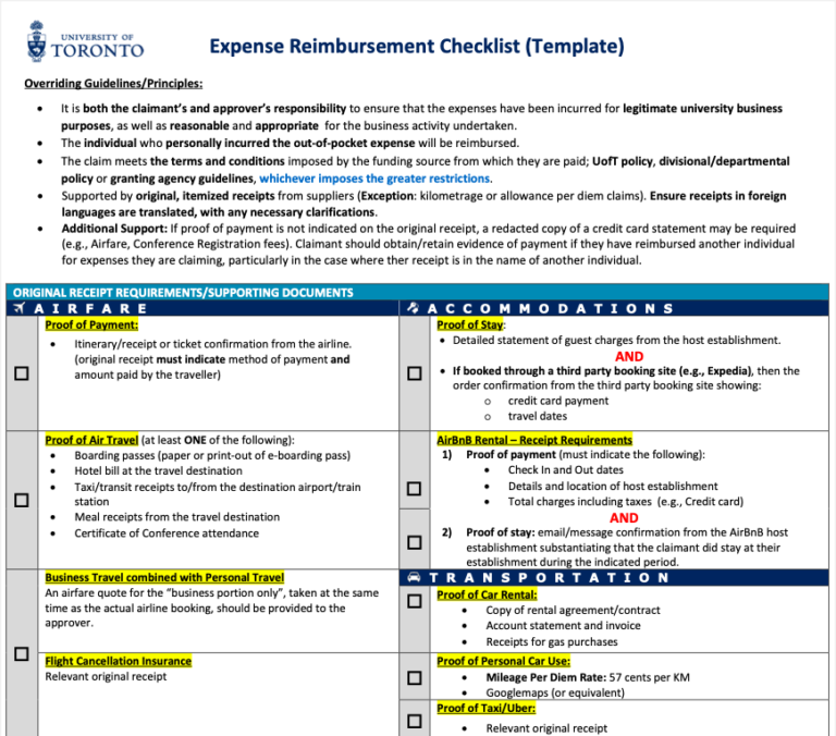 10 Free Expense Reimbursement Form Templates