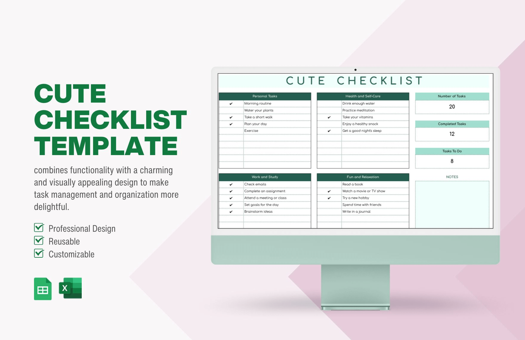 10 Free Cute Checklist Templates to Stay Organized | ClickUp