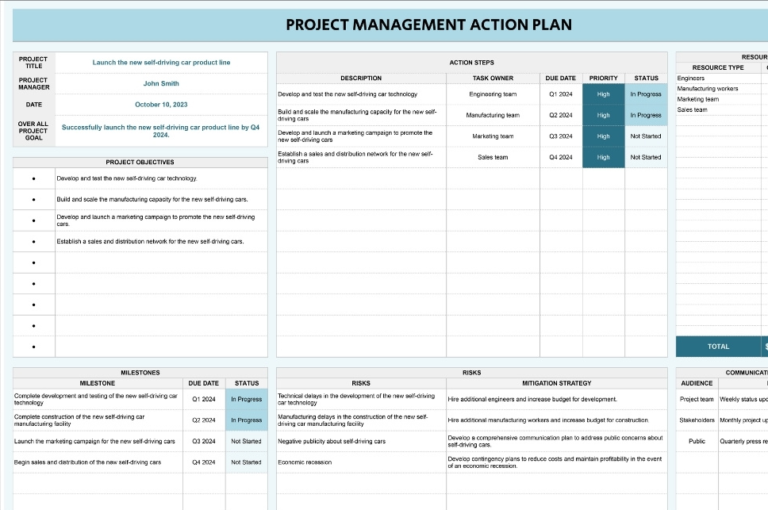 Free Action Plan Templates in Excel for Project Success | ClickUp