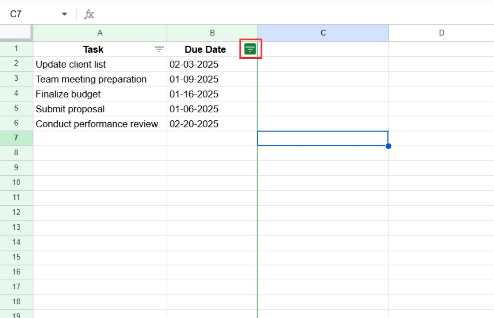 How to Organize Due Dates in Google Sheets Effectively | ClickUp